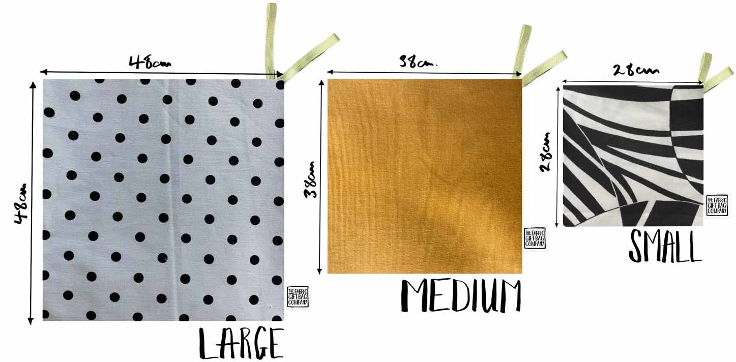 Size Guide – The Fabric Gift Bag Company